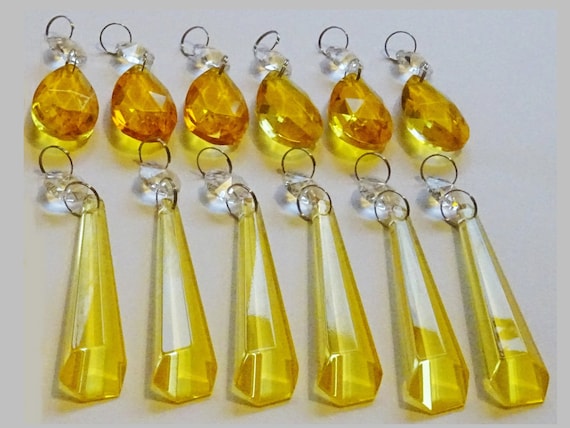 Red Glass Chandelier Replacement Crystals