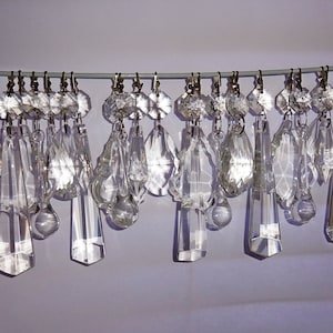 25 Chandelier Drops Clear Glass Antique Shapes Crystals Droplets Prisms ...