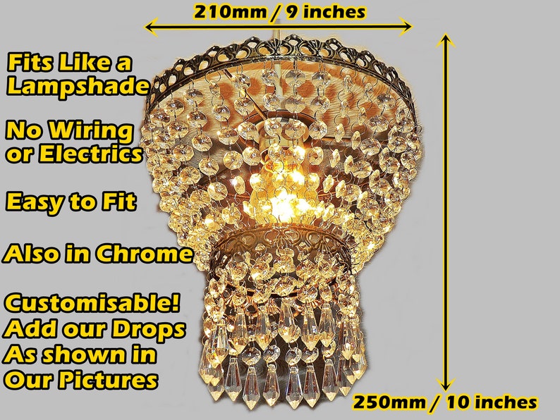 Two Tier Chandelier Lampshade Frame Skeleton for Making Unique - Etsy UK