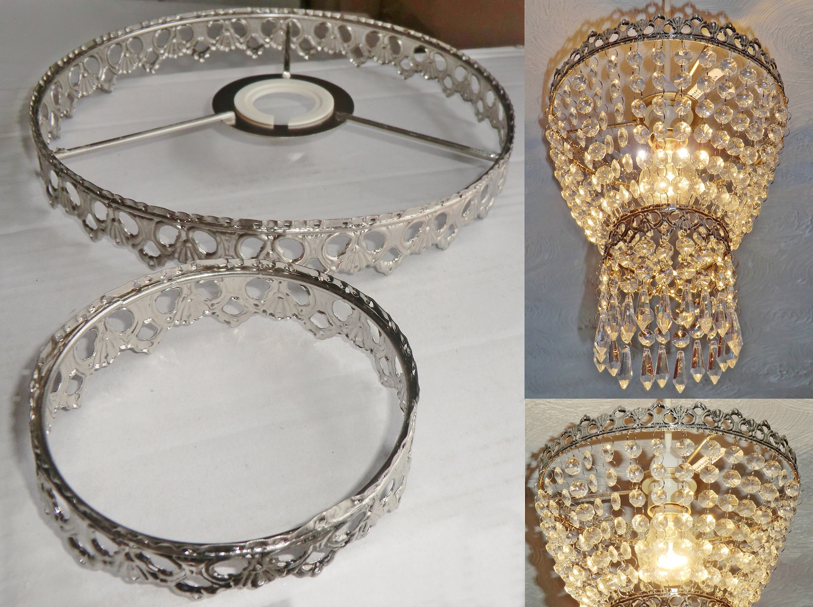 Two Tier Chandelier Lampshade Frame Skeleton for Making Unique - Etsy