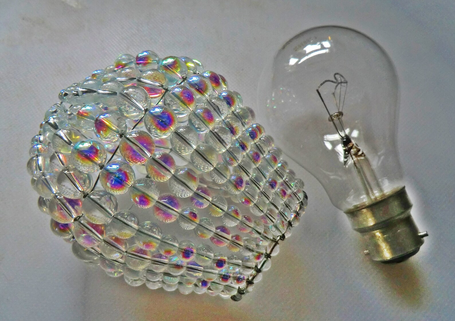 Crystal Chandelier Inspired Aurora Borealis AB Glass Lightbulb | Etsy