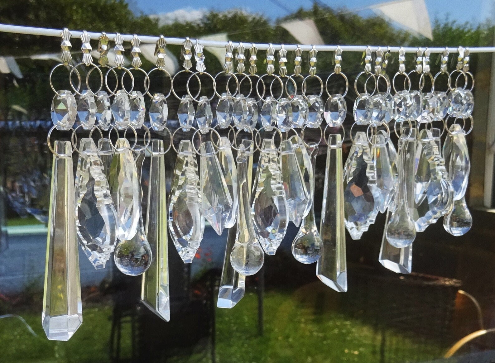 25 Chandelier Drops Clear Glass Antique Shapes Crystals - Etsy