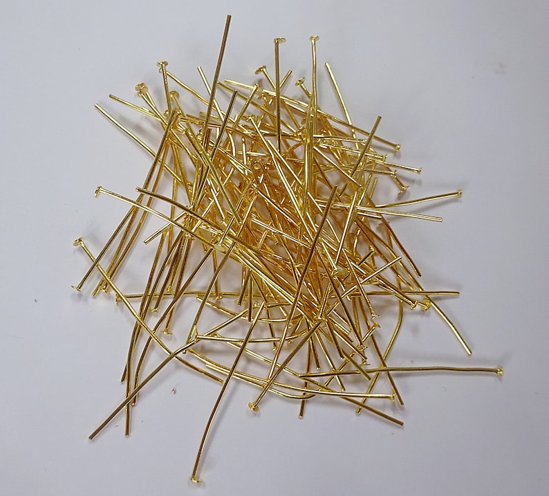 100 38mm 1.5 Inch Chandelier Headed Pins Chains Crystals Drops Garlands ...