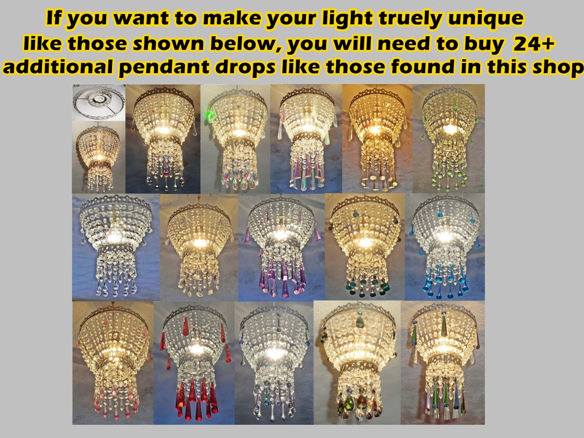 Two Tier Chandelier Lampshade Frame Skeleton for Making Unique - Etsy UK