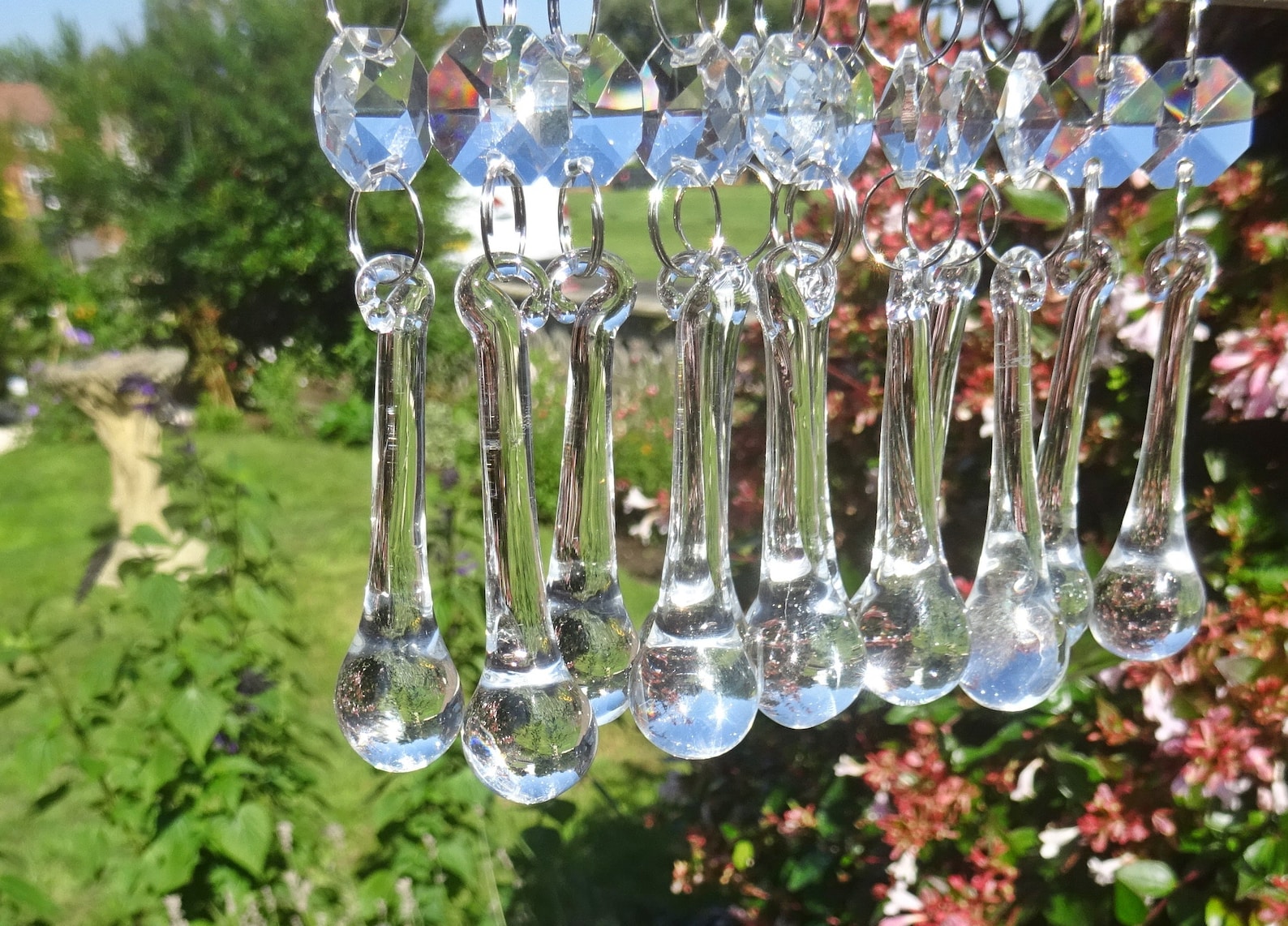 2 or 3 Chandelier Drops Glass Crystals Droplets - Etsy UK