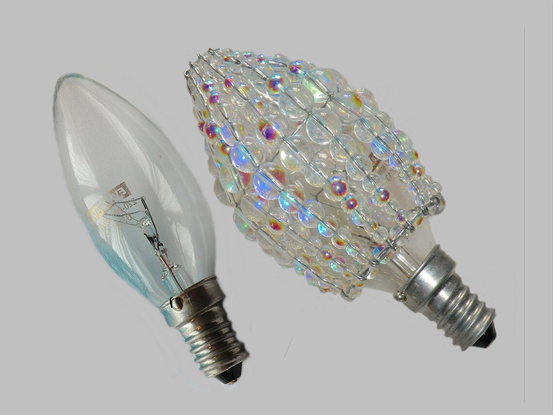 Chandelier Inspired Moroccan Chic Look Glass Bead Light Bulb - Etsy