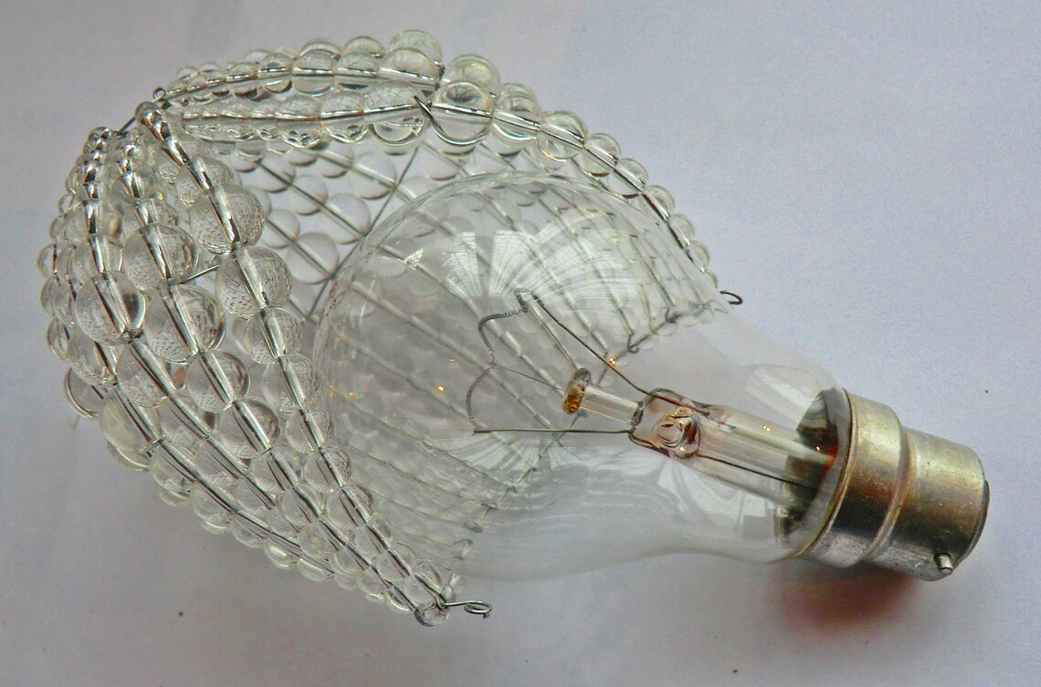 Crystal Chandelier Inspired Glass Bead Lightbulb GLS Bulb - Etsy