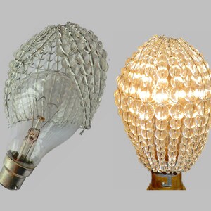 Crystal Chandelier Glass Lightbulb GLS University Shape Bulb Cover ...