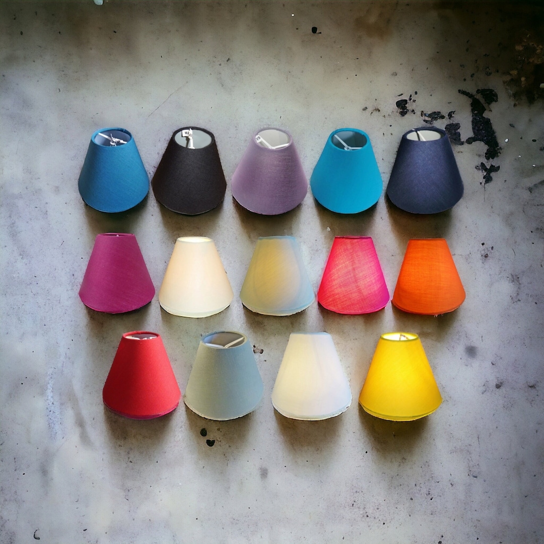 Small Mini Clip on 5.5 Inch Diameter Candle Sized Lampshade for ...
