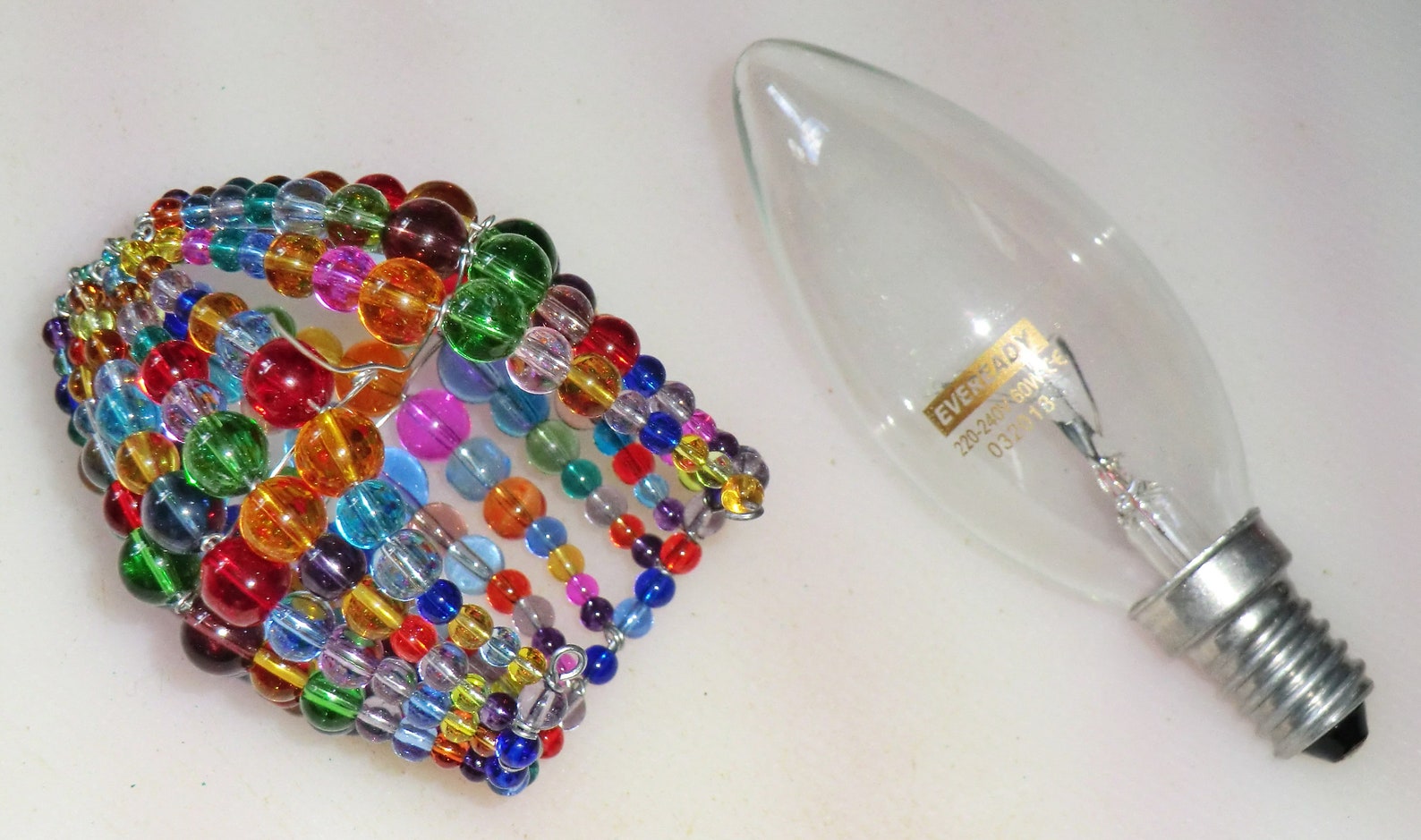 Crystal Chandelier Inspired Glass Bead Light Bulb Candle Bulb | Etsy