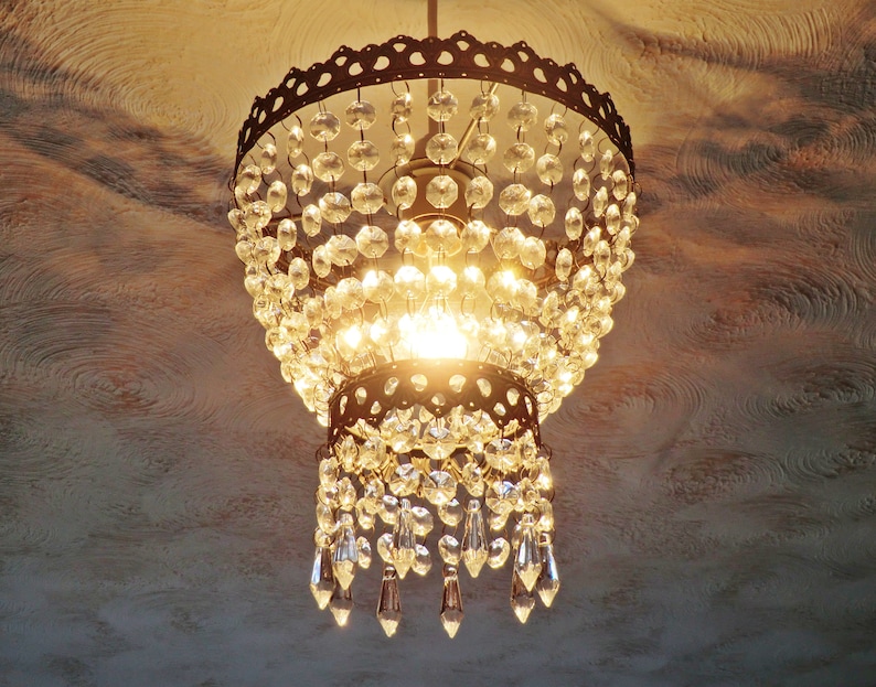 Two Tier Chandelier Lampshade Frame Skeleton for Making Unique - Etsy UK