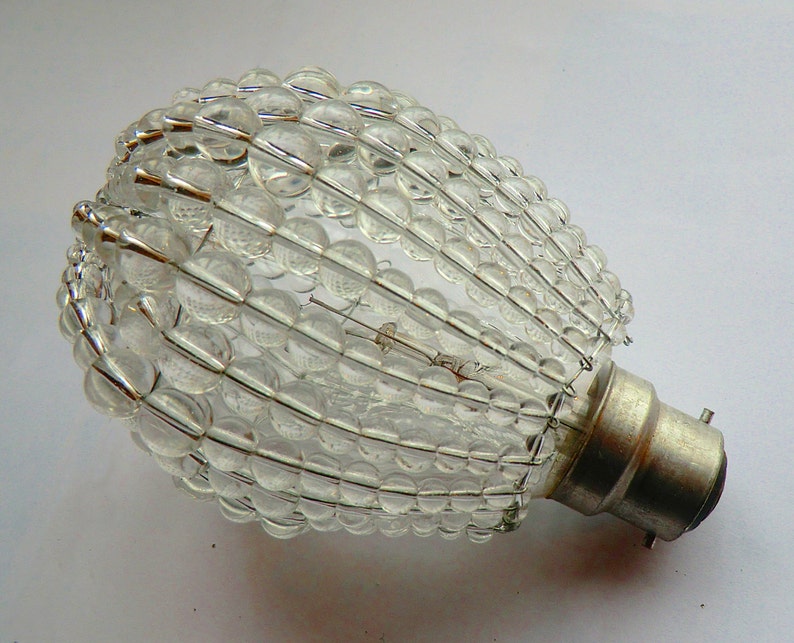 Crystal Chandelier Inspired Glass Bead Lightbulb GLS Bulb - Etsy