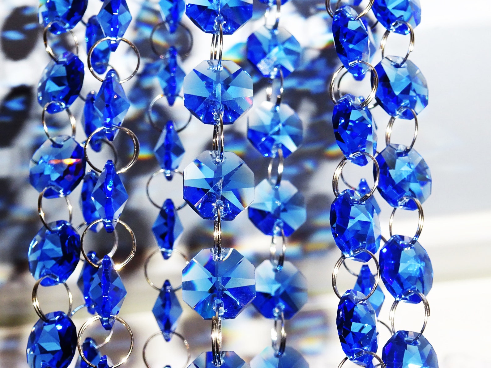 14mm Octagons in 9 Vintage Colours Chandelier Drops Glass Crystals ...