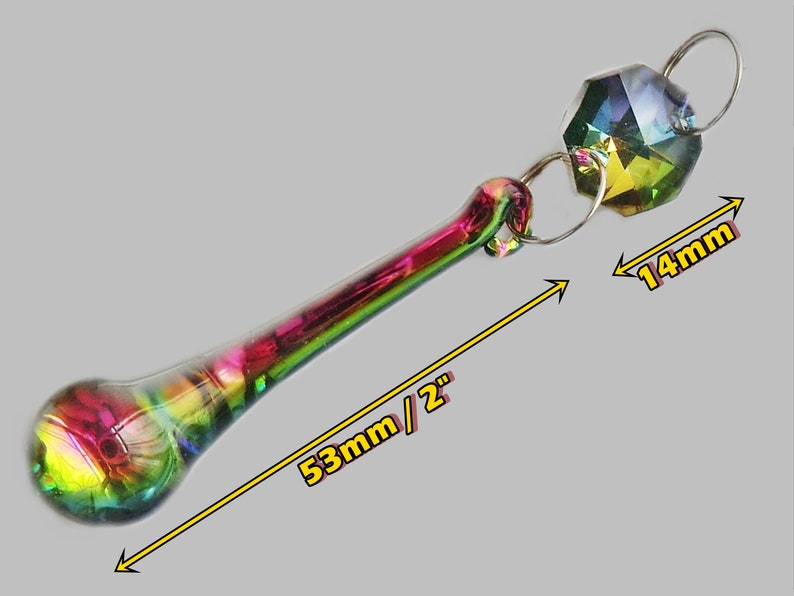 Choice of 4 Shapes Rainbow Vitrail Chandelier Glass Light Crystals ...