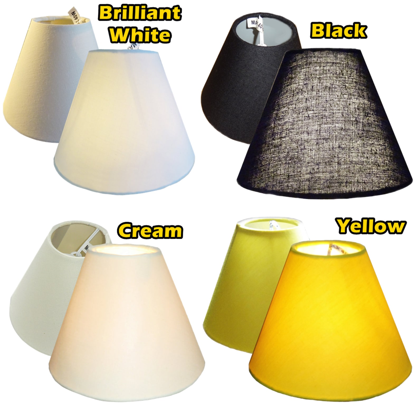 Small Mini Clip on 5.5 Inch Diameter Candle Sized Lampshade for ...