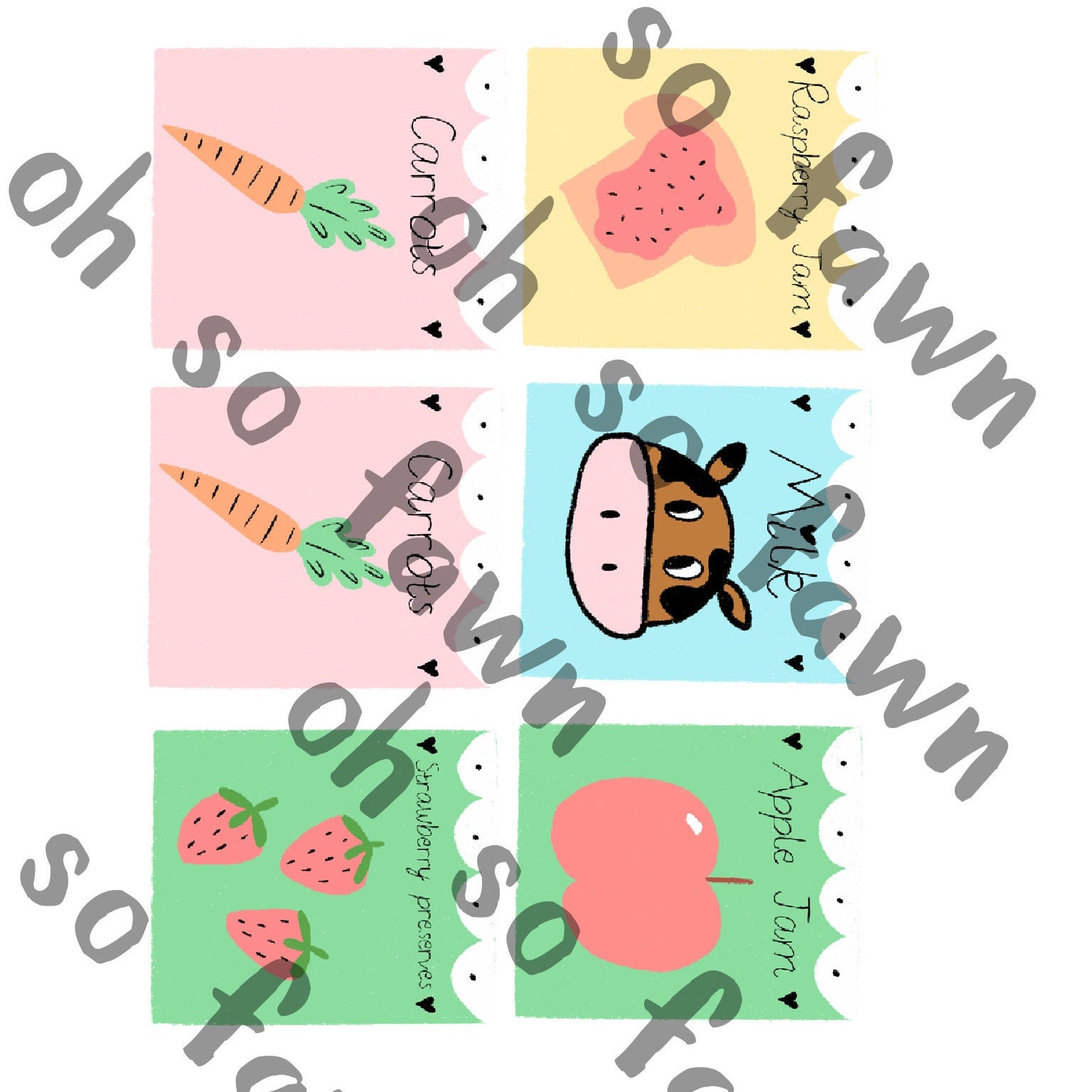 Play Kitchen Jar Labels Dramatic Play Children's Digital - Etsy