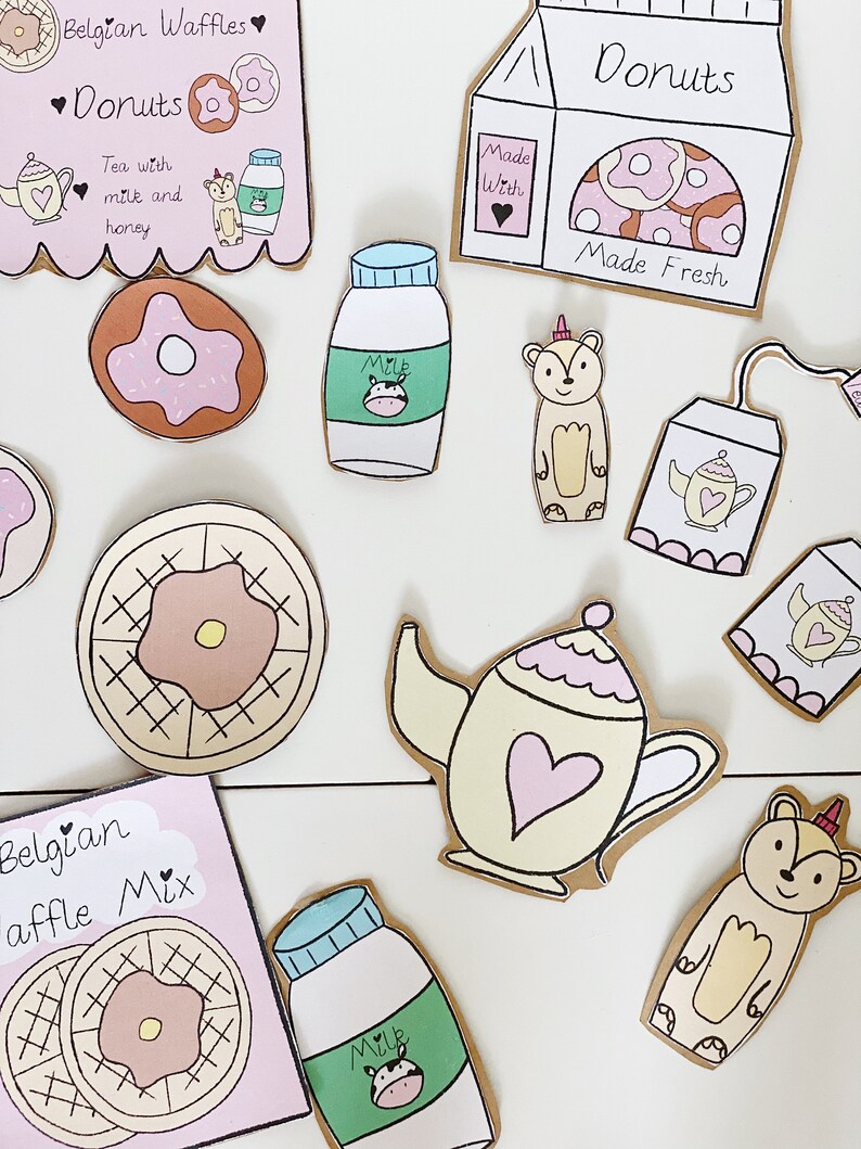 Breakfast Cafe Dramatic Play Digital Download Play Kitchen - Etsy