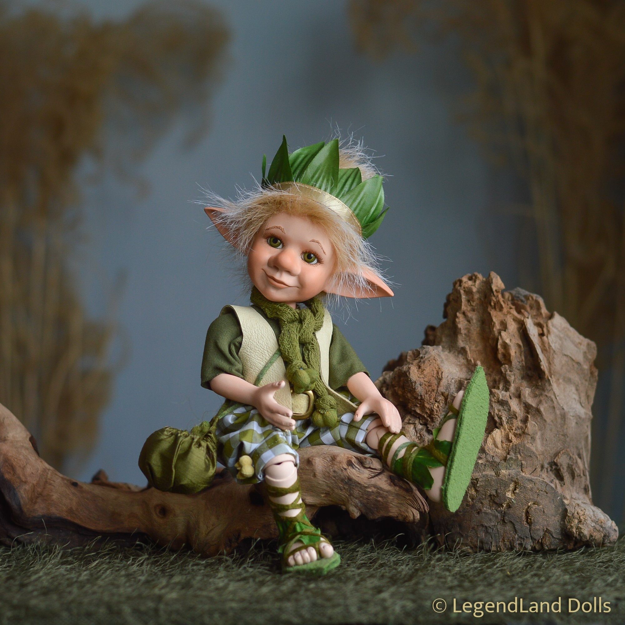 BJD Doll Boy Elf Figurine Porcelain Dolls Handmade AMBRUS the Daydreaming Elf Spring Home Decor Etsy Canada