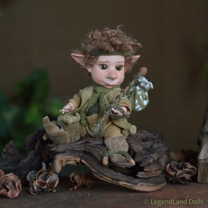 Tiny Elf, Forest Elf, Wandering Elf: ARION Handmade Porcelain Doll ...