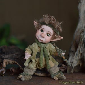 Tiny Elf, Forest Elf, Wandering Elf: ARION Handmade Porcelain Doll ...