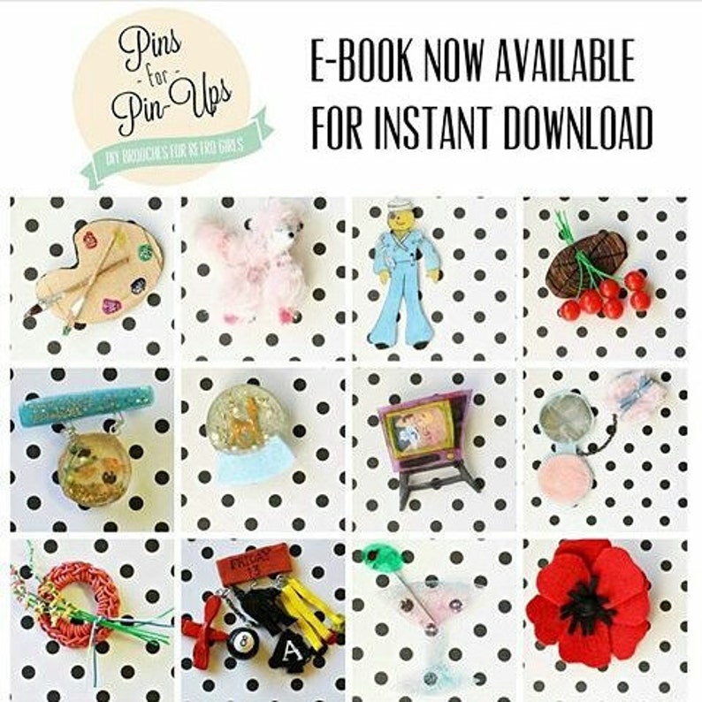 E-book Pins for Pin-ups: DIY Brooches for Retro Girls - Etsy