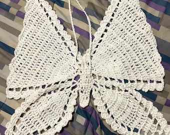 Crochet Butterfly Top Handmade Top - Etsy