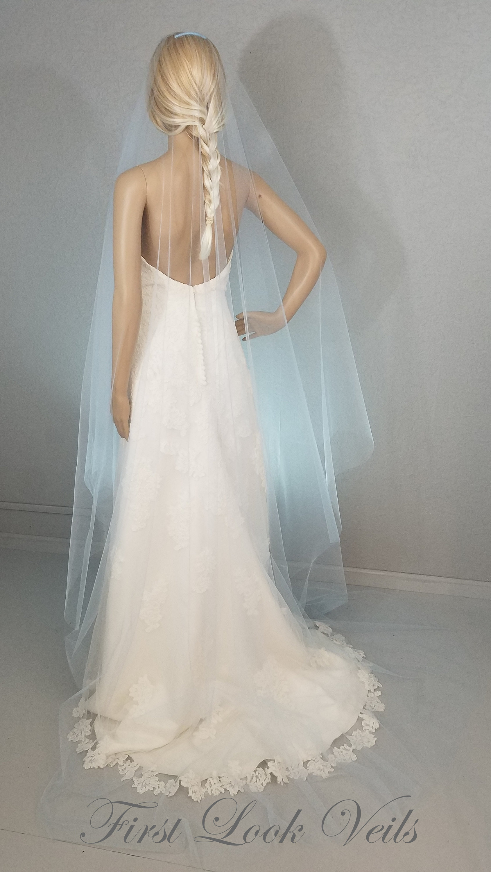 Drop Cathedral Veil Blue Wedding Veil Light Blue Veil - Etsy