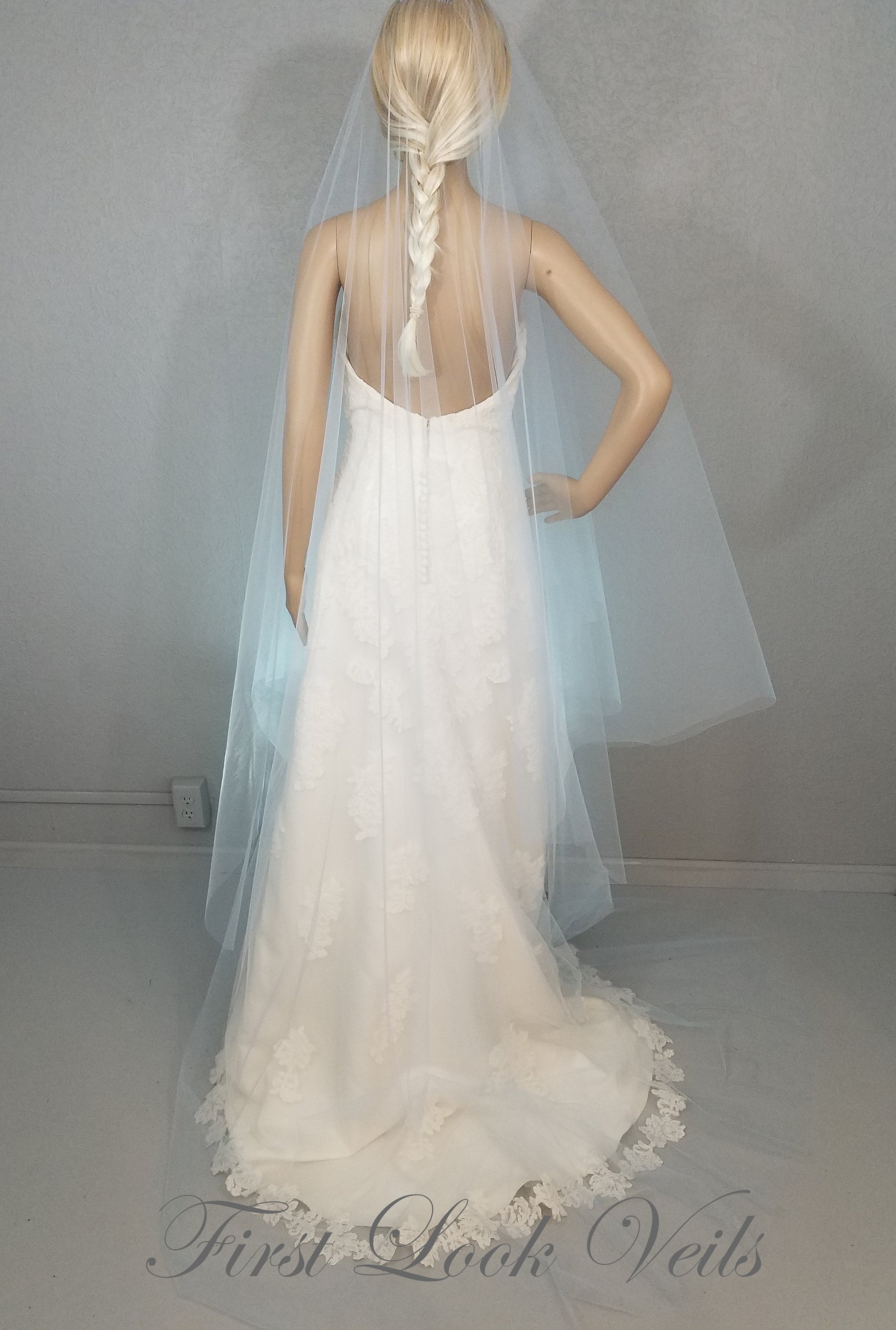 Drop Cathedral Veil Blue Wedding Veil Light Blue Veil - Etsy