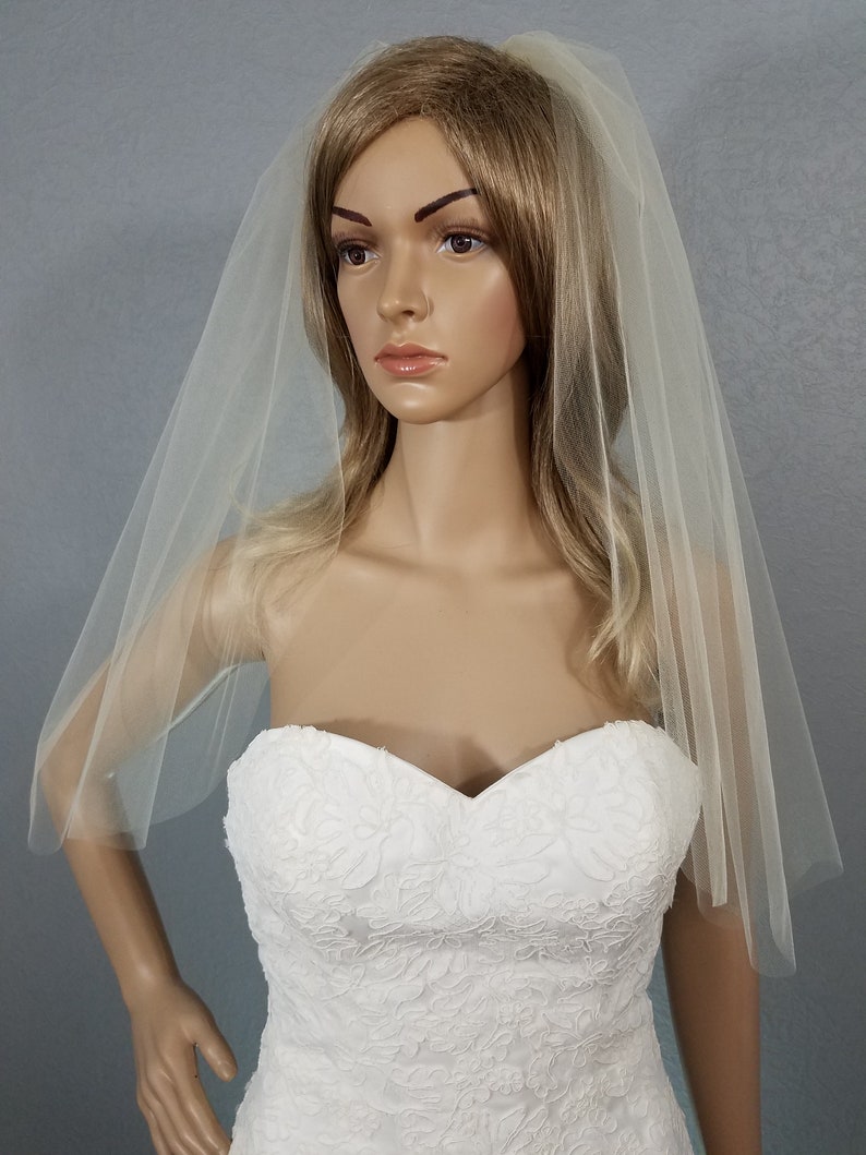 Champagne Elbow Veil Bridal Veil Wedding Veil Plain Veil - Etsy