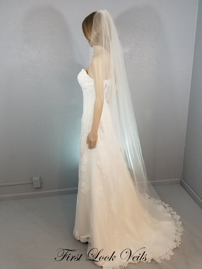 Bridal Veil, Ivory Wedding Veil, Bridal Ballet Veil, Plain Veil, Long ...