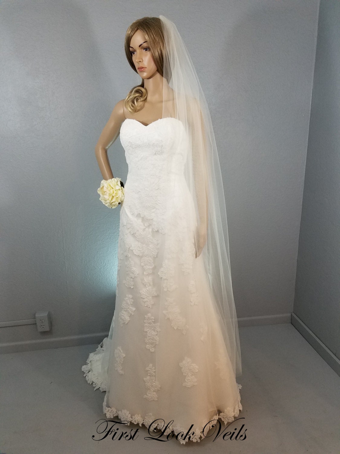 Bridal Veil Ivory Wedding Veil Bridal Ballet Veil Plain - Etsy