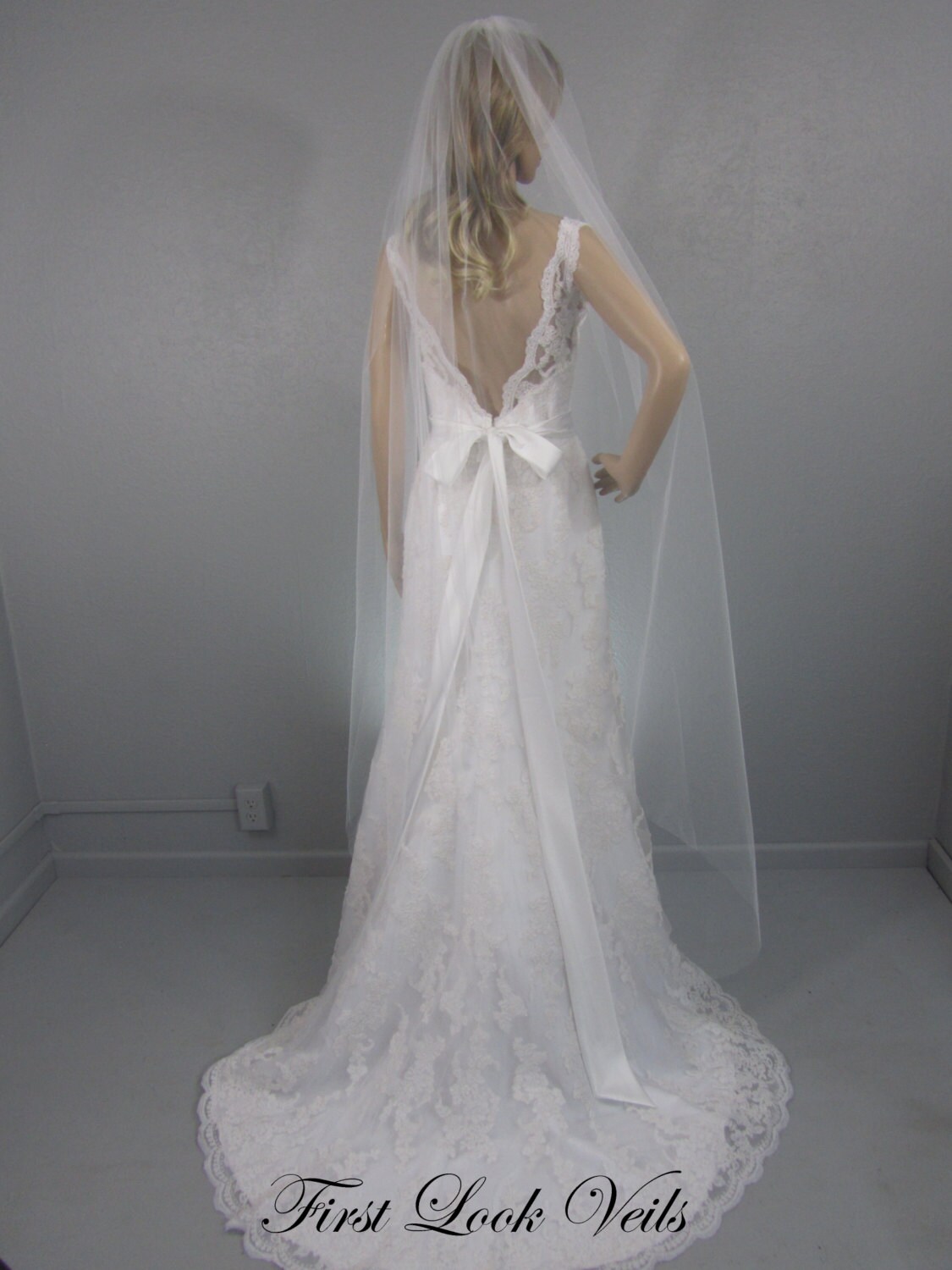 Ballet Bridal Veil, Wedding Veil, White Bridal Veil, One Layer Veil ...