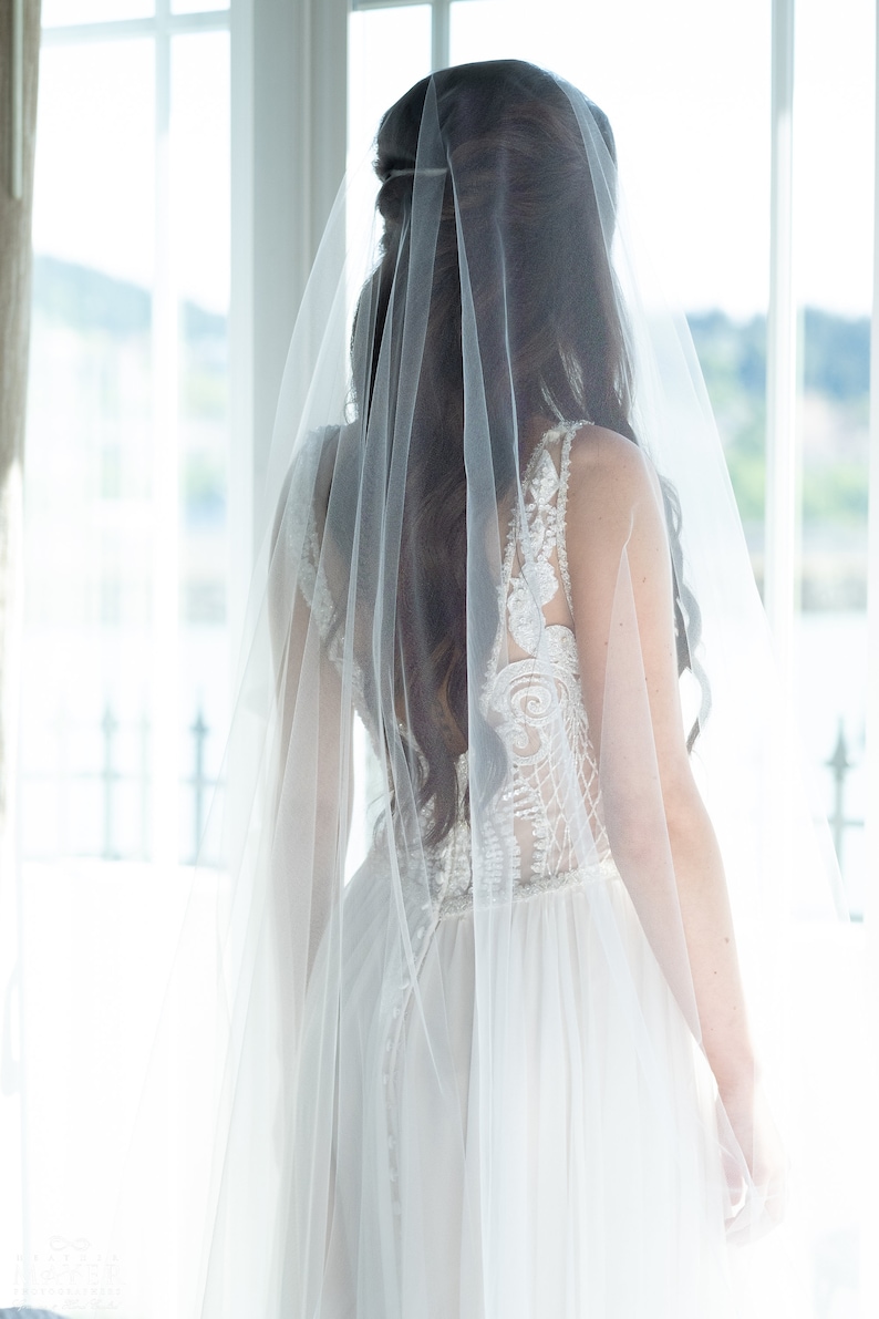 Cathedral Drop Veil, Ivory Wedding Veil, Cascading Wedding Veil, Drop ...
