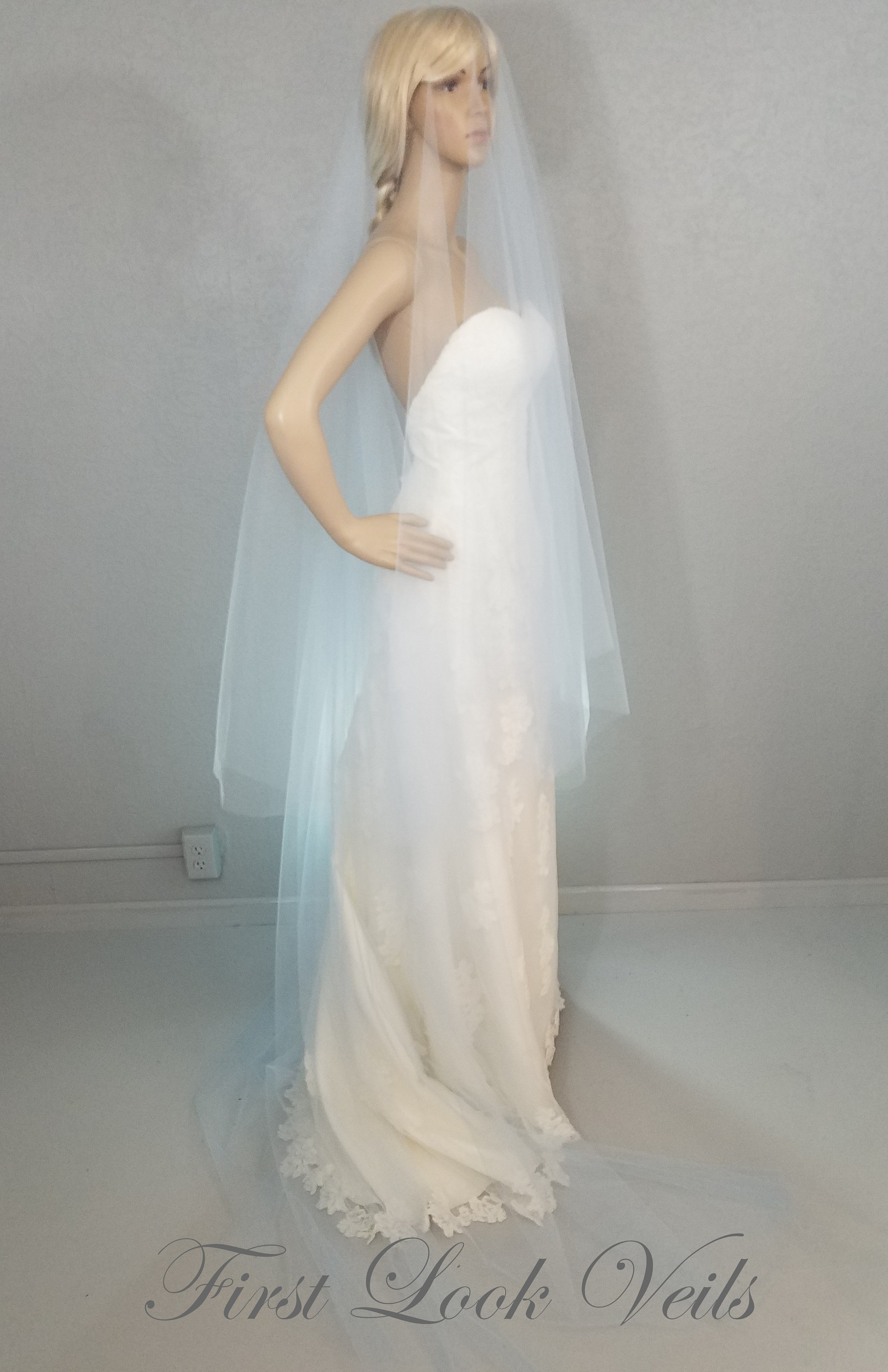 Drop Cathedral Veil Blue Wedding Veil Light Blue Veil - Etsy