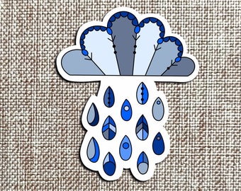 Raindrop Sticker | Etsy