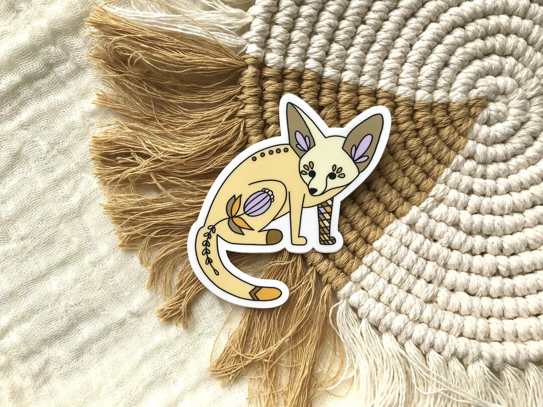 Fennec Fox Vinyl Sticker: Desert Animal Decal - Etsy