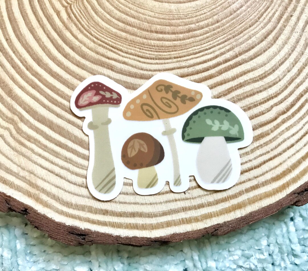 Mushroom Vinyl Sticker: Fungi Decal for Hiking Gear - Etsy