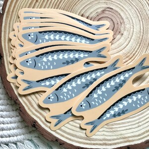 Sardines Vinyl Sticker: Waterproof Fish Decal - Swedish Nautical Gift ...