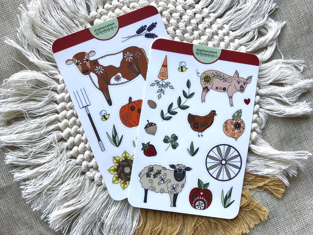 Farm Life Sticker Sheets - Etsy