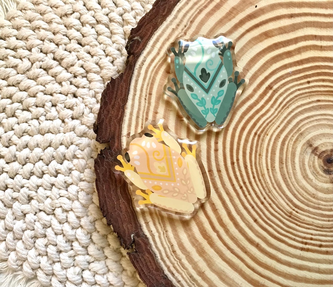 Frog Fridge Magnet Set: Tree Frog Kitchen Decor - Etsy