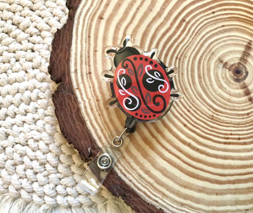 Ladybug Badge Reel for Healthcare Worker Gift Teacher ID Holder Cute ...