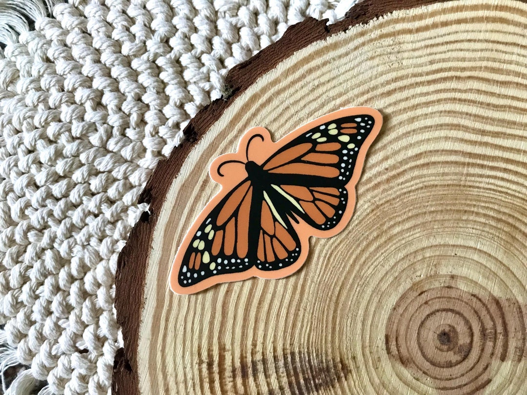 Monarch Butterfly Vinyl Sticker: Waterproof Insect Decal for Water ...