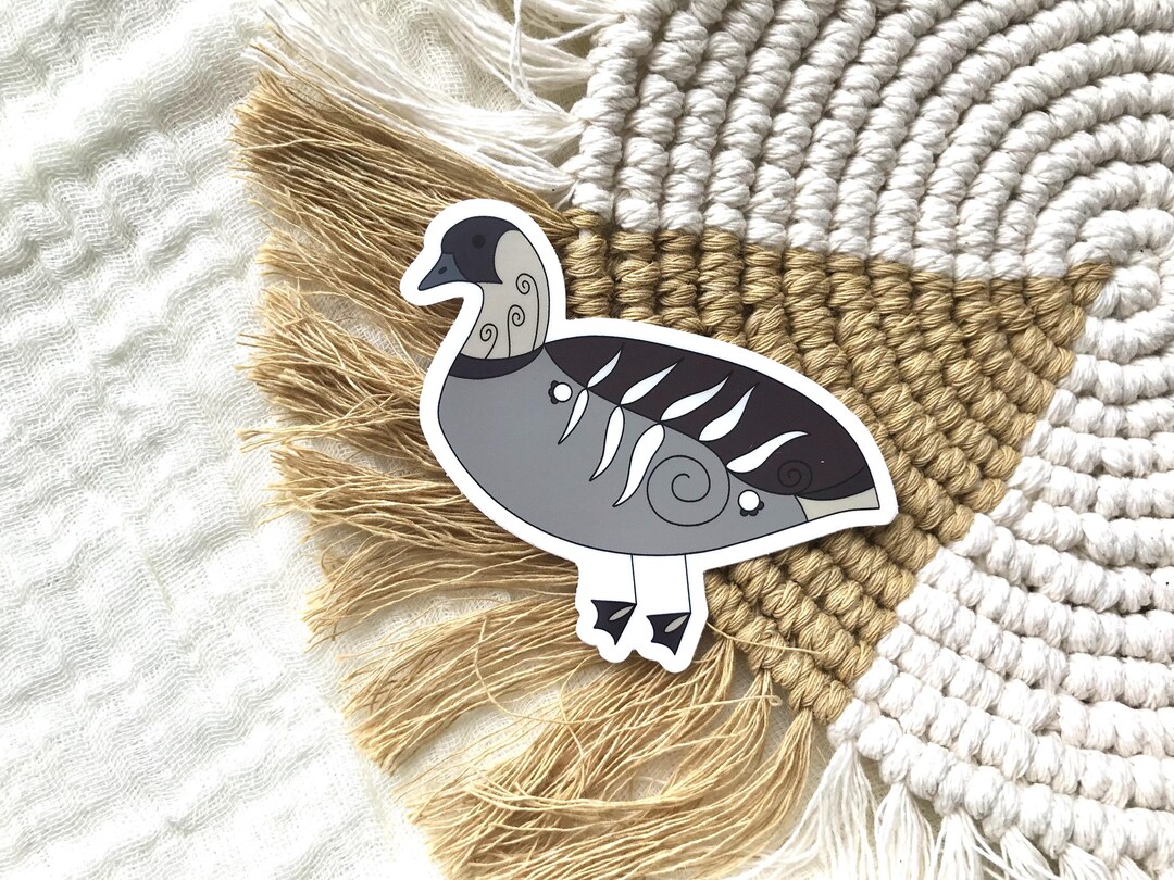 Cottagecore Nene Bird Vinyl Sticker: Waterproof Hawaiian Bird Decal - Etsy