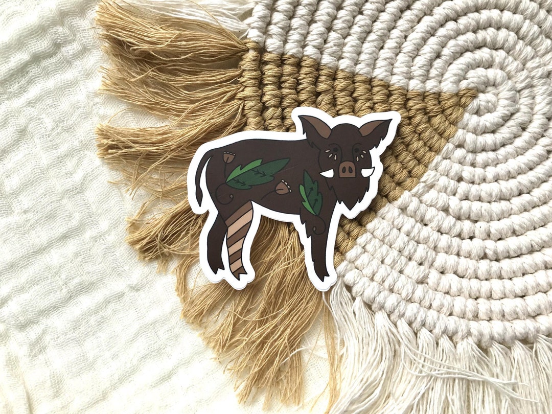 Boar Vinyl Sticker: Woodland Animal Decal for Outdoor Gear - Etsy