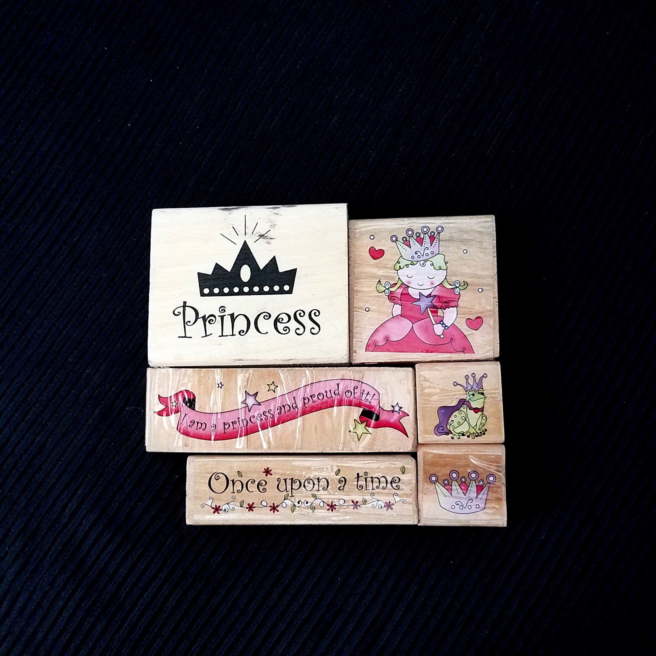 Rubber Stamps, I Am A Princess-once Upon a Time-various Princess Stamps ...