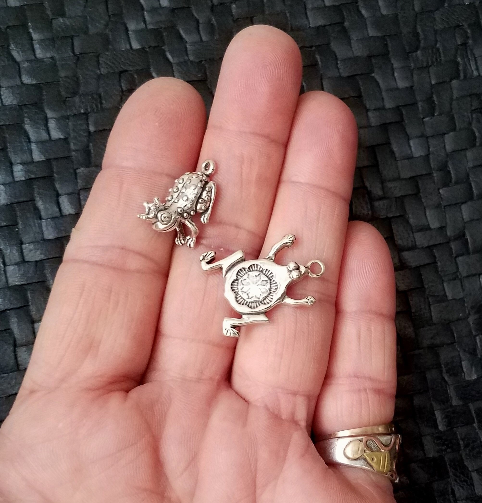 Sterling Silver Frogs, Prince Charming Frog, Southwest Frog, 925 Charm ...