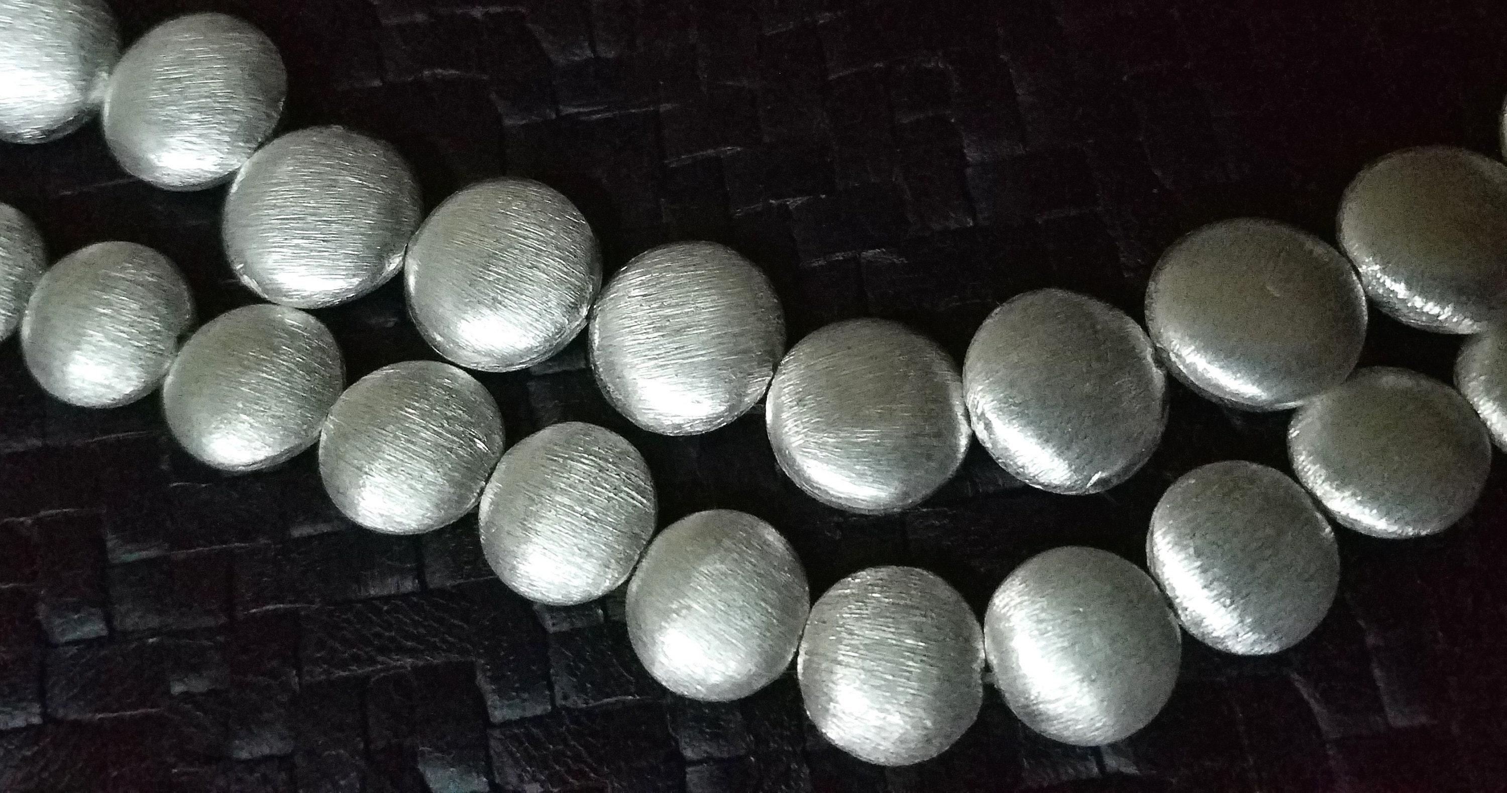 Silver & Gold Coin Puff Disc Lentil Beads 12mm-14mm 7pc - Etsy