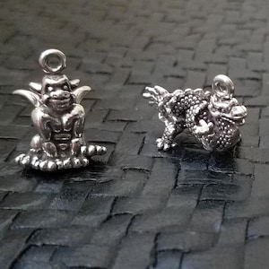 Sterling Silver Dragon & Gargoyle, 925 Charms Pendants, Mythical ...