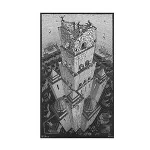MC Escher Tower of Babel Poster Print - Etsy