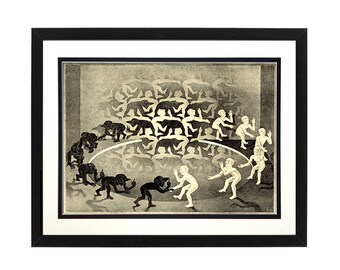 M C Escher Print, Escher Art, drawing Hands, Circa 1948, Vintage Print ...